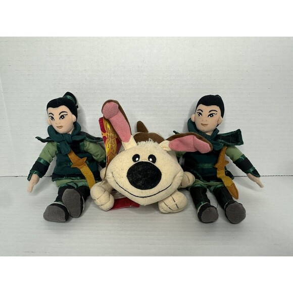 The Disney Store | Toys | Disney Store Mulan Bean Plush Set Of 3 ...